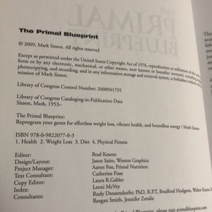 Accents | The Primal Blueprint Mark Sisson Hb Book | Poshmark